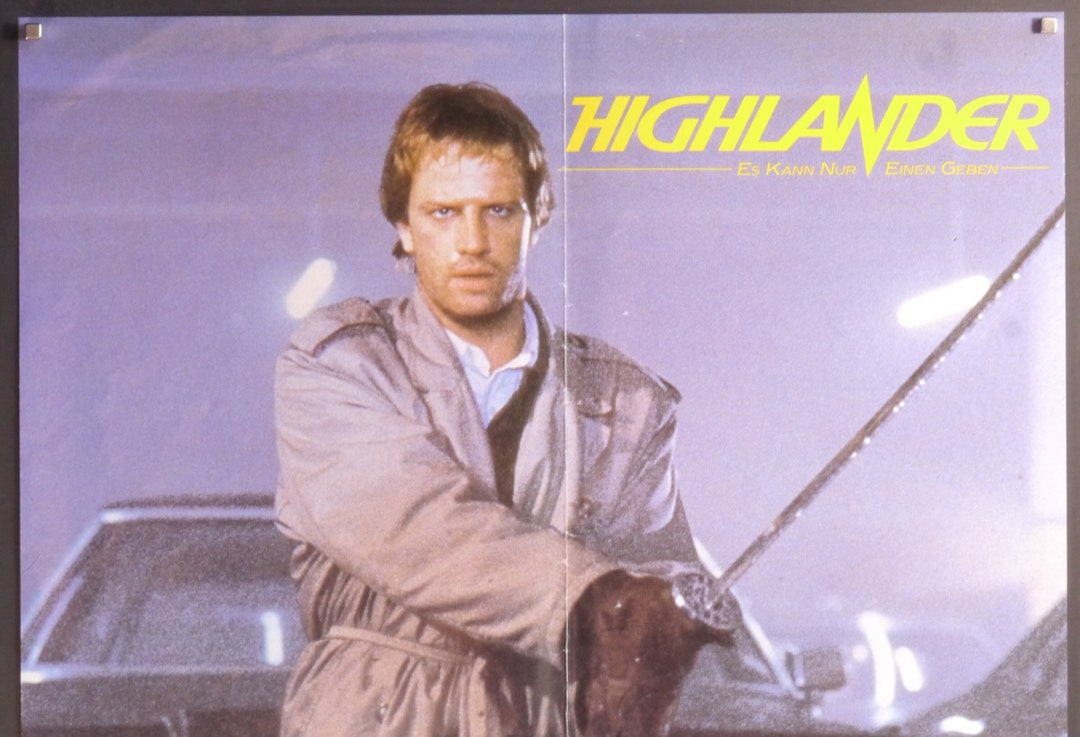 Highlander-original Vintage Movie Poster of Russell Mulcahy's Scottish ...