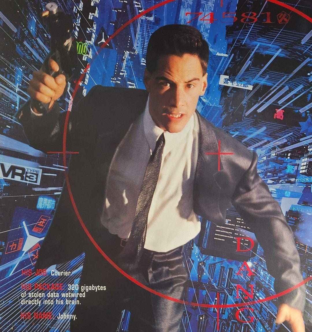 Johnny Mnemonic-an Original Vintage Movie Poster of Robert Longos ...