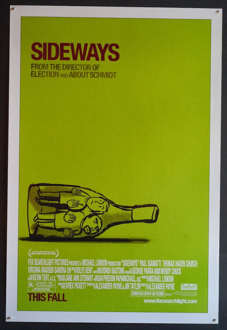 Sideways-an Original Movie Poster for Alexander Payne's Existential ...