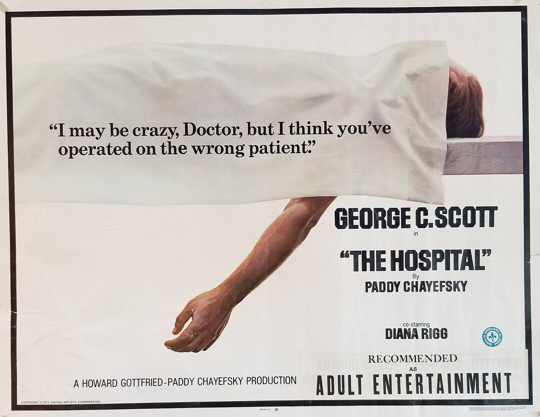 The Hospital-rare Original Vintage Movie Poster of Arthur Hiller's NYC ...