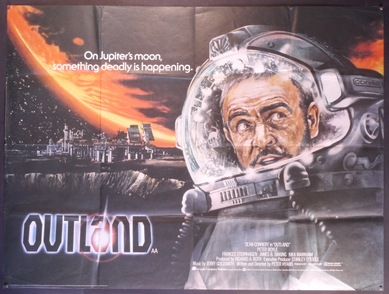 Outland-a Rare Original Vintage British Movie Poster of Peter - Etsy