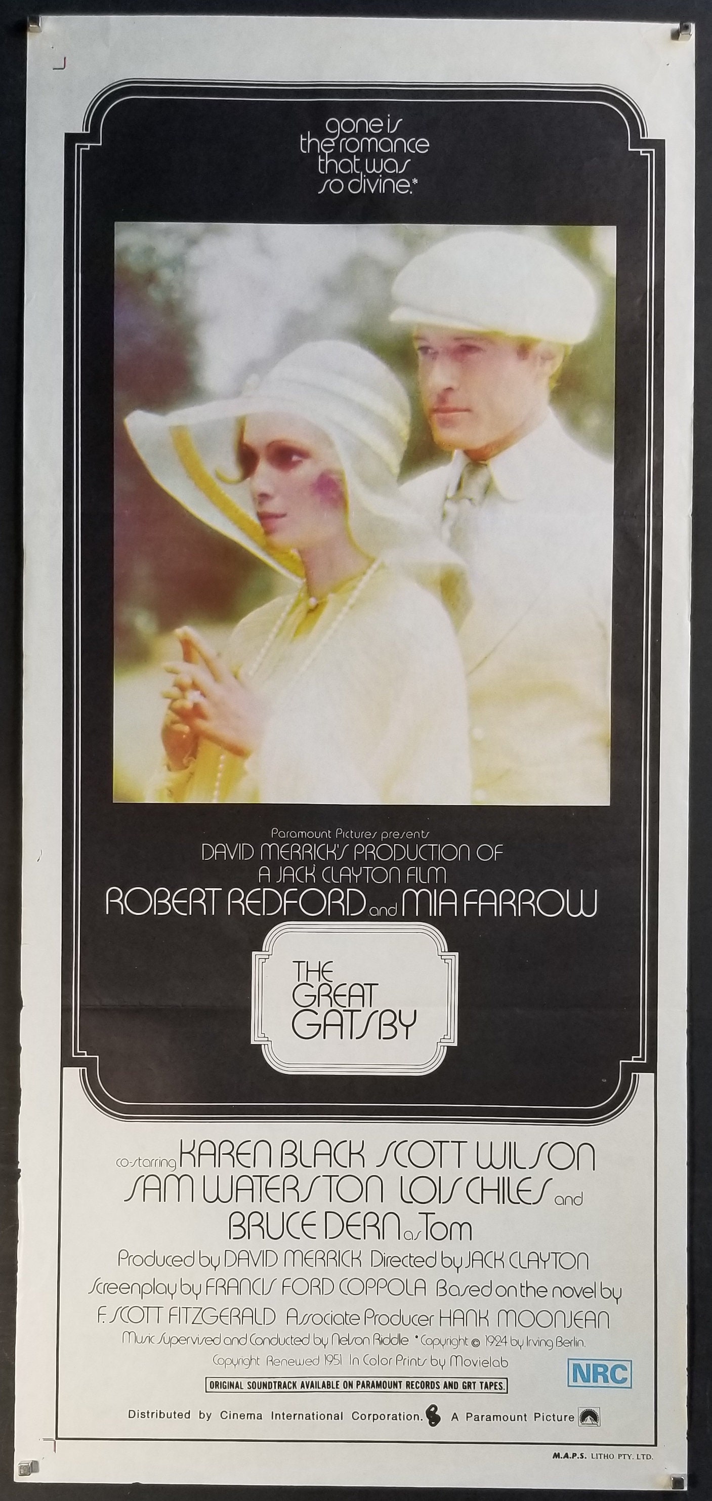Robert Redford Great Gatsby Poster