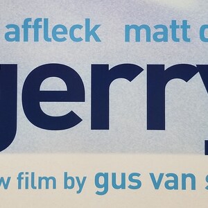 Gerry-an Original Vintage Movie Poster for the Gus Van Sant Surreal ...