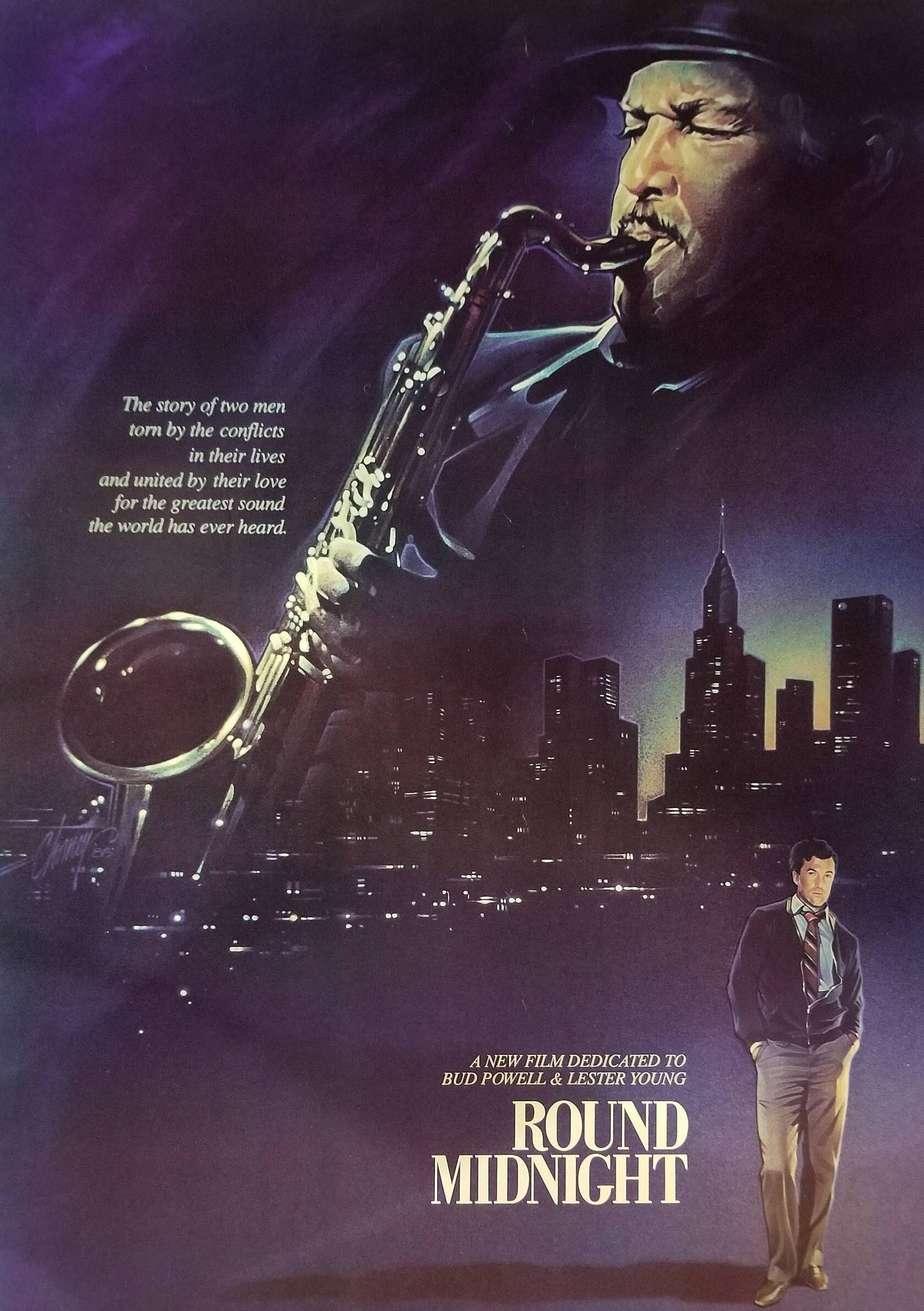 Round Midnight-an Original Vintage Movie Poster of Bertrand Tavernier's ...