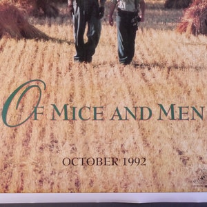 Of Mice and Men-an Original Vintage Movie Poster of John Steinbeck's ...
