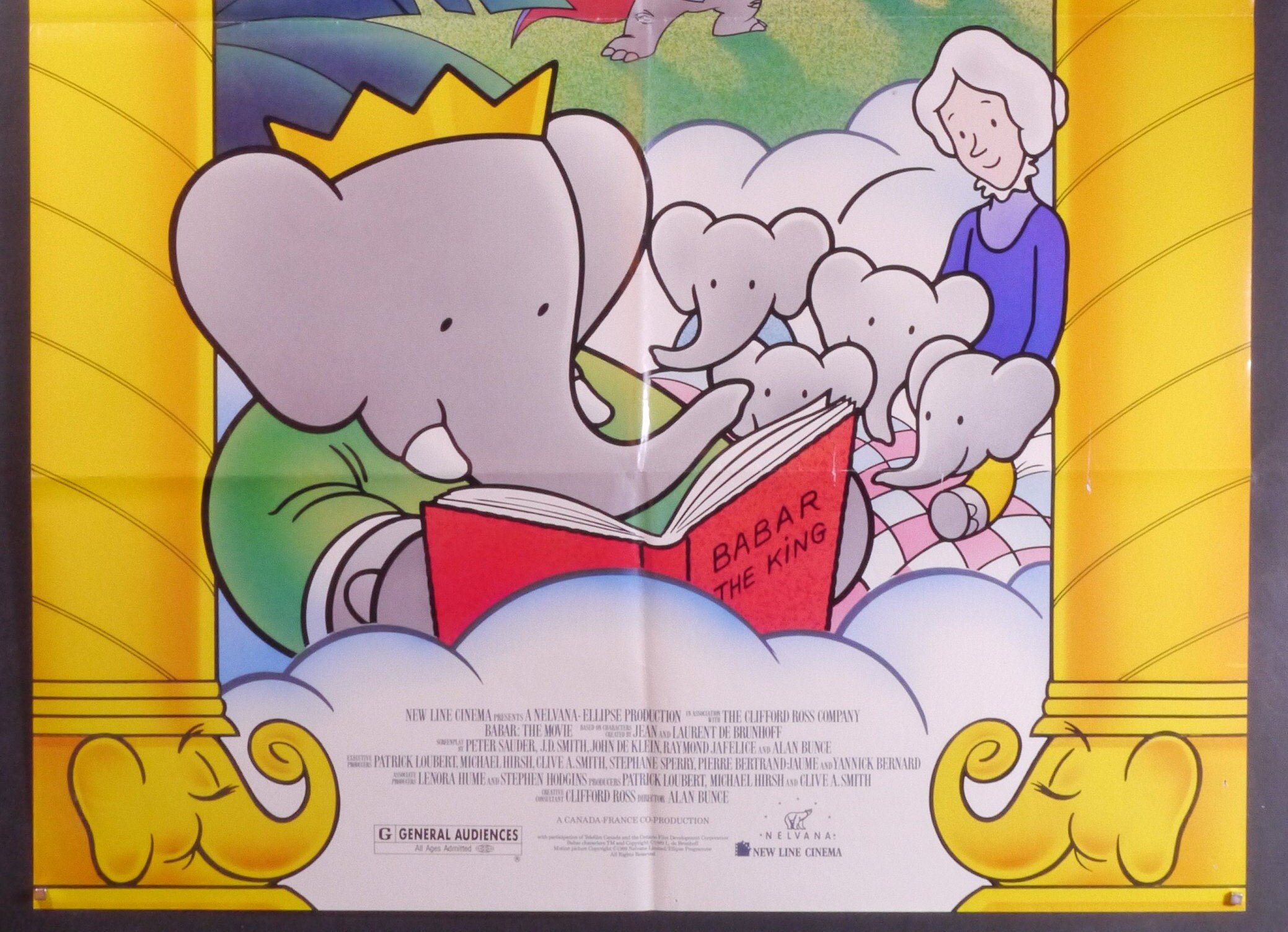 Babar: The Movie-Original Vintage Movie Poster for King Babars | Etsy