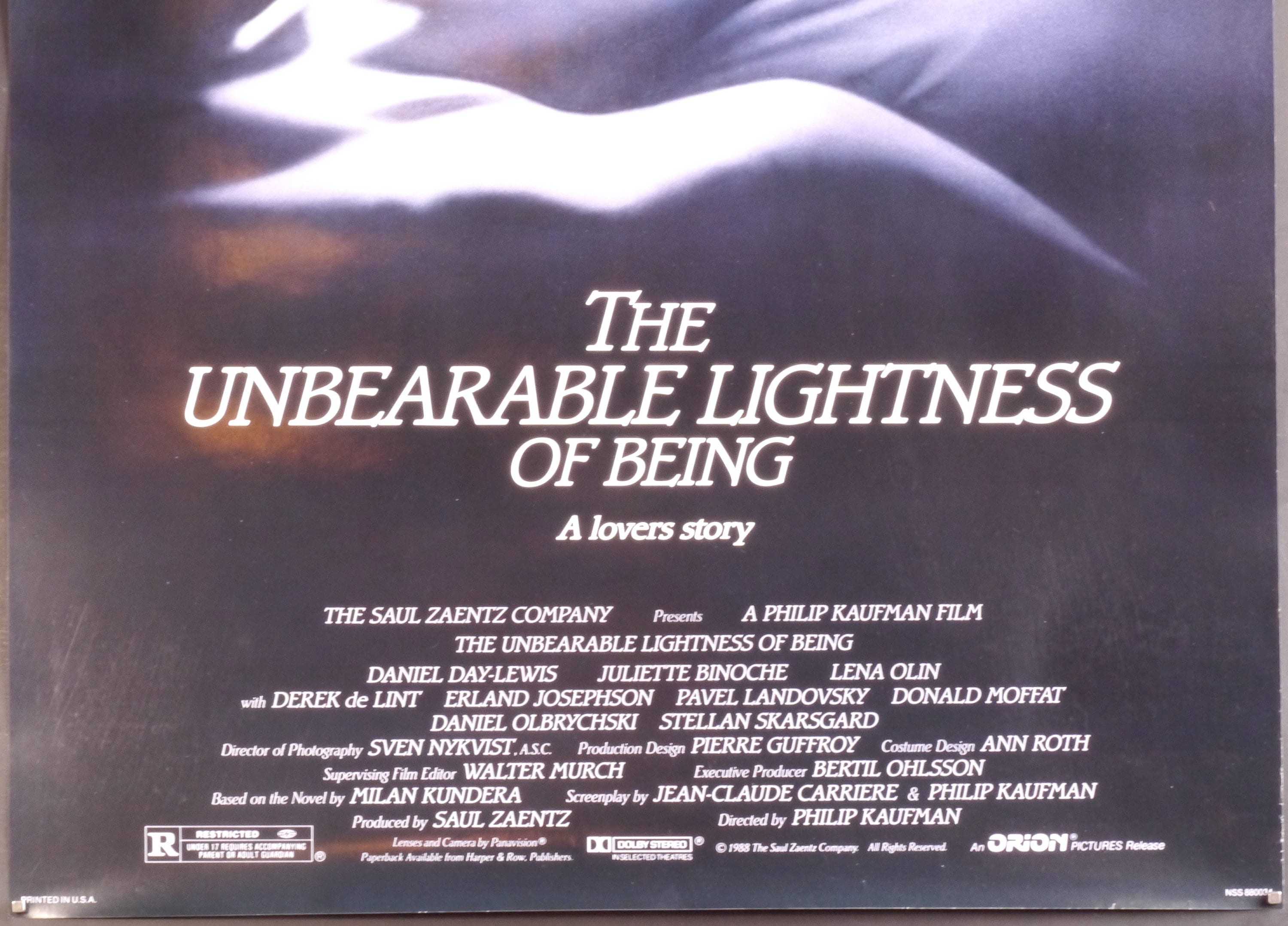 The Unbearable Lightness Of Being Poster
