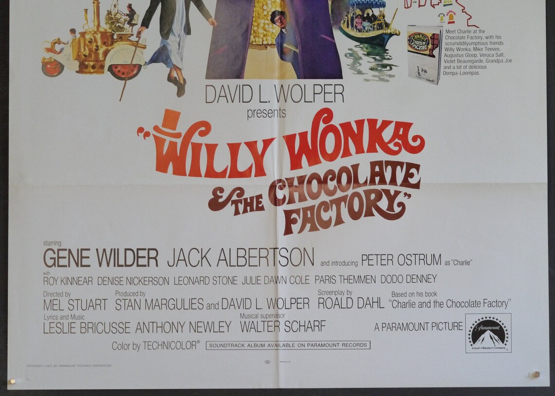 Willy Wonka and the Chocolate Factory-Rare Original Poster | Etsy