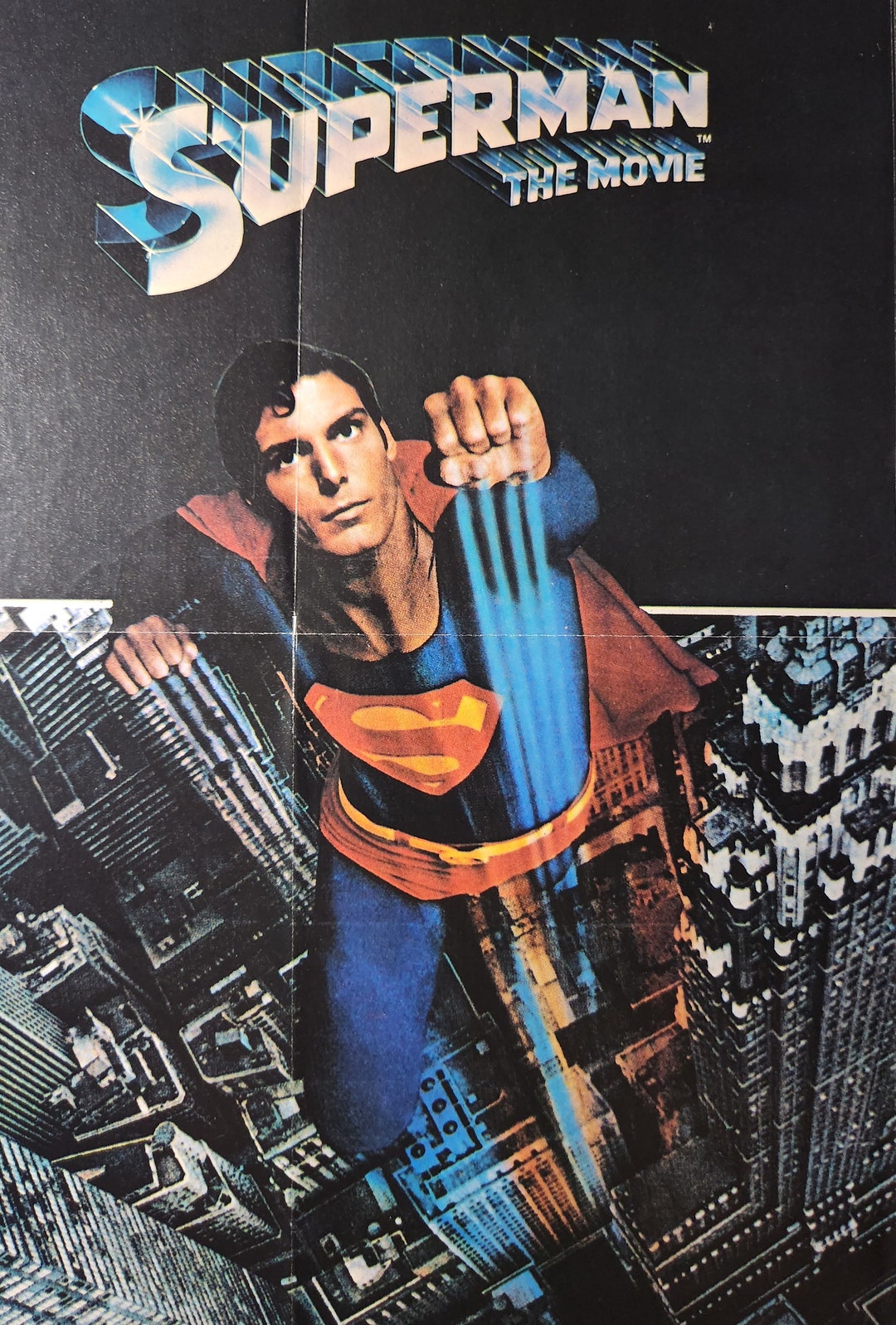Superman-original Vintage Movie Poster of Richard Donner's Soaring Man ...