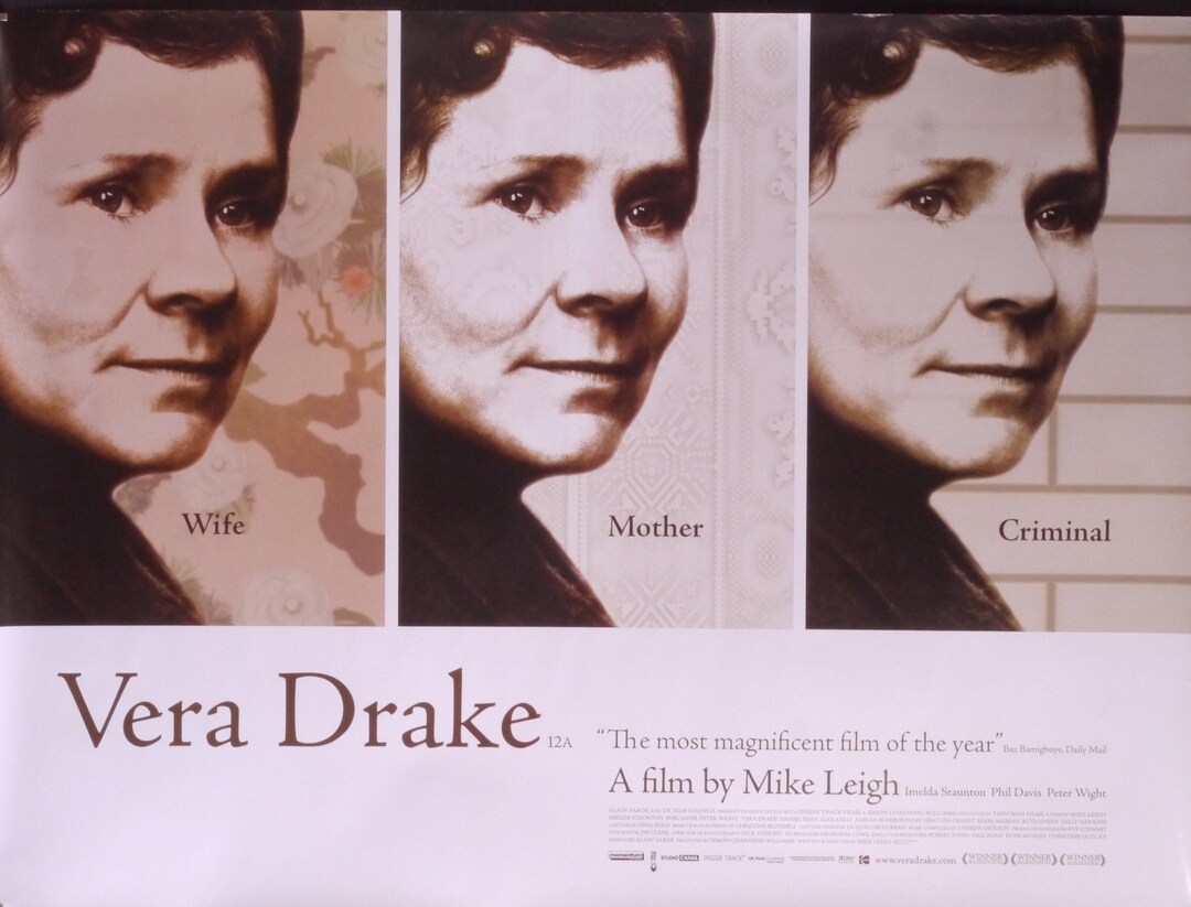 Vera Drake-an Original Movie Poster for Mike Leighs Portrait - Etsy