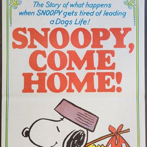 Snoopy Come Home-an Original Vintage Movie Poster of Charles Schulz's ...