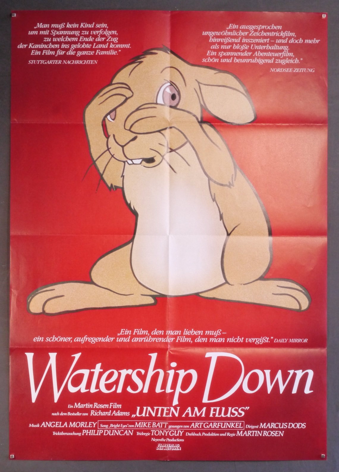 Watership Down-an Original Vintage Movie Poster of Martin - Etsy