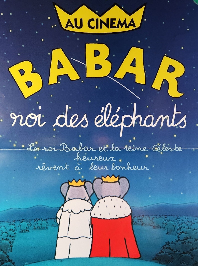 Babar: King of the Elephants-an Original Vintage Movie Poster - Etsy