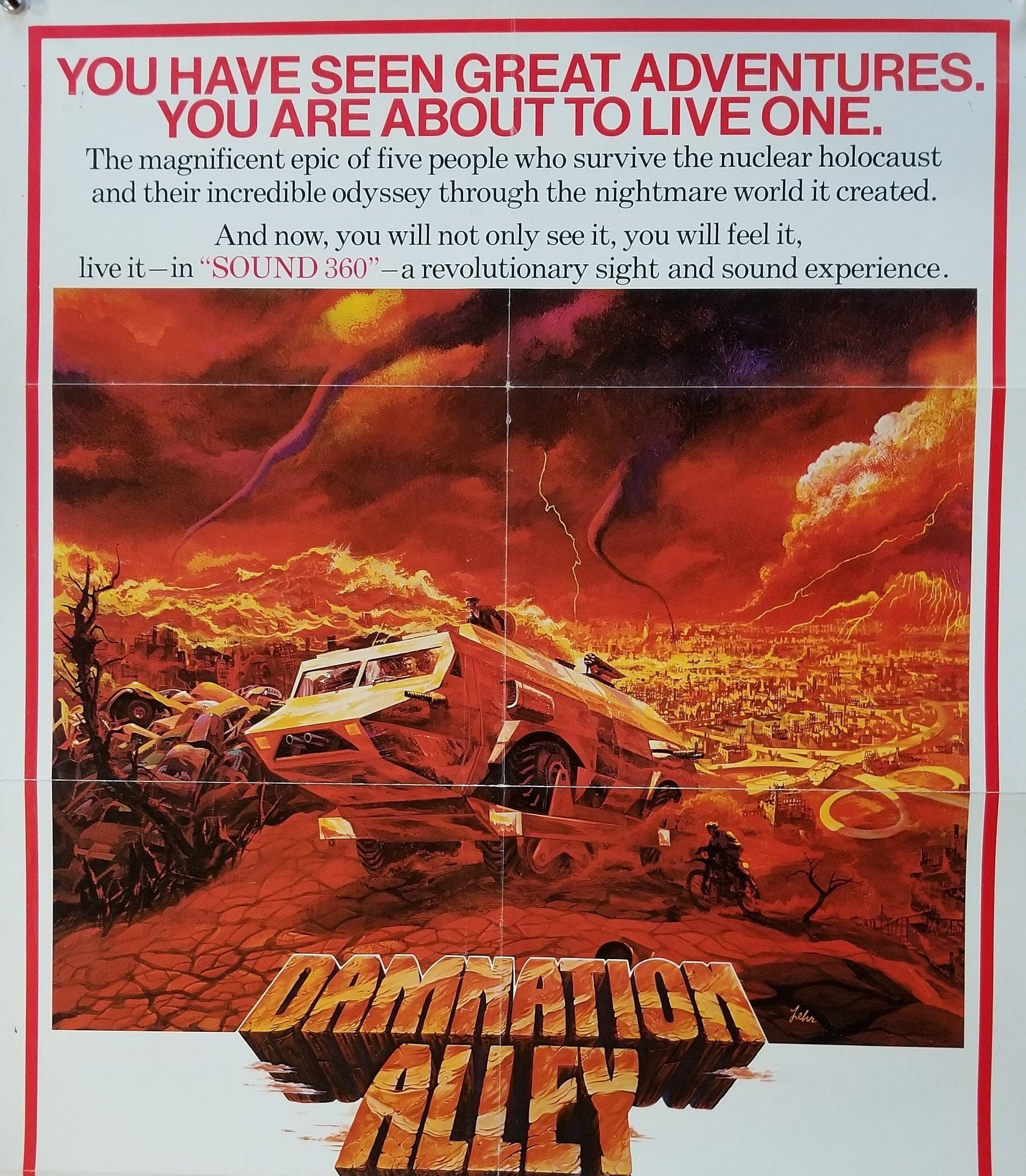 Damnation Alley-original Vintage Movie Poster of the Post - Etsy Singapore