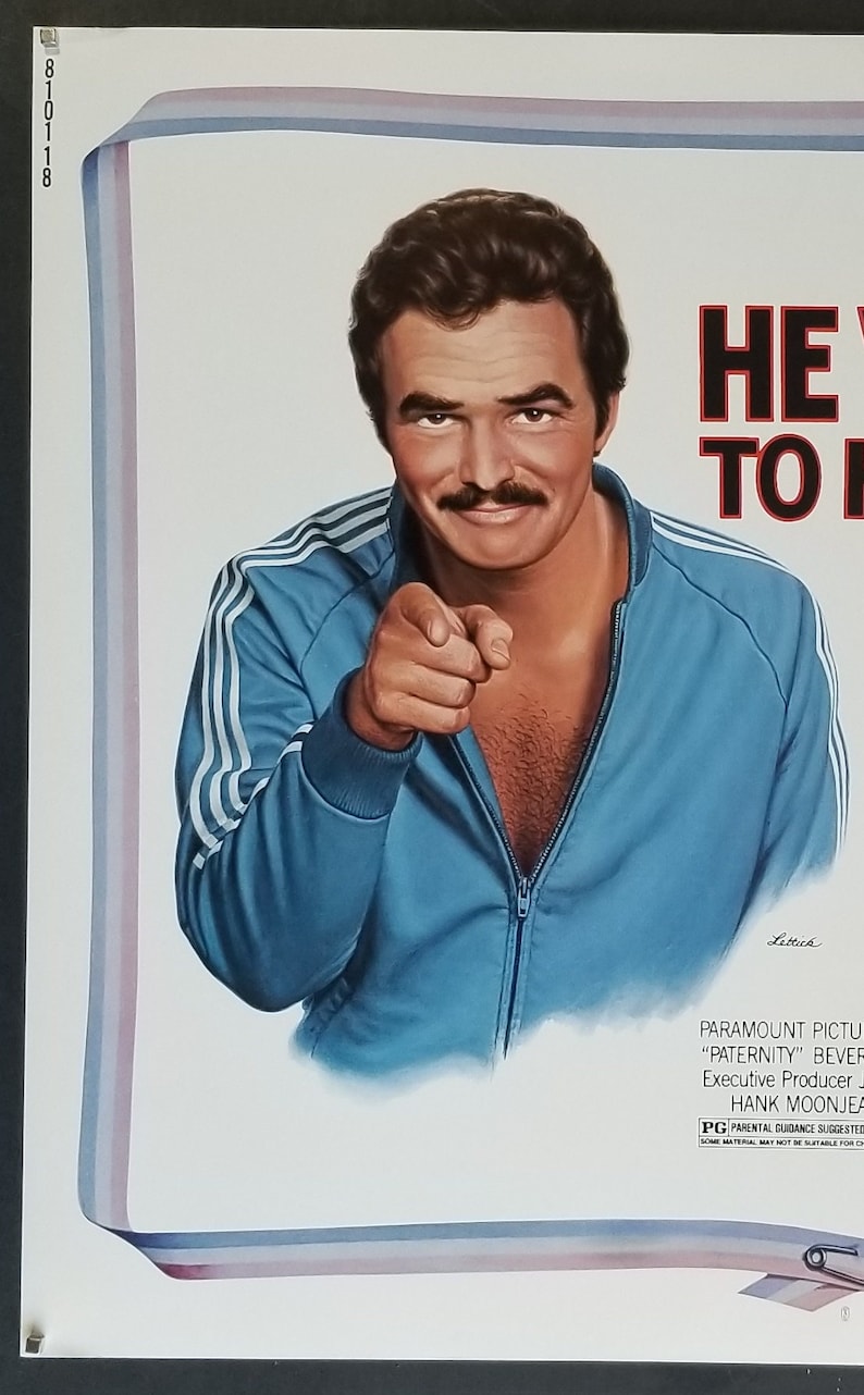 Paternity-original Vintage Movie Poster for the 1980s Burt Reynold's ...