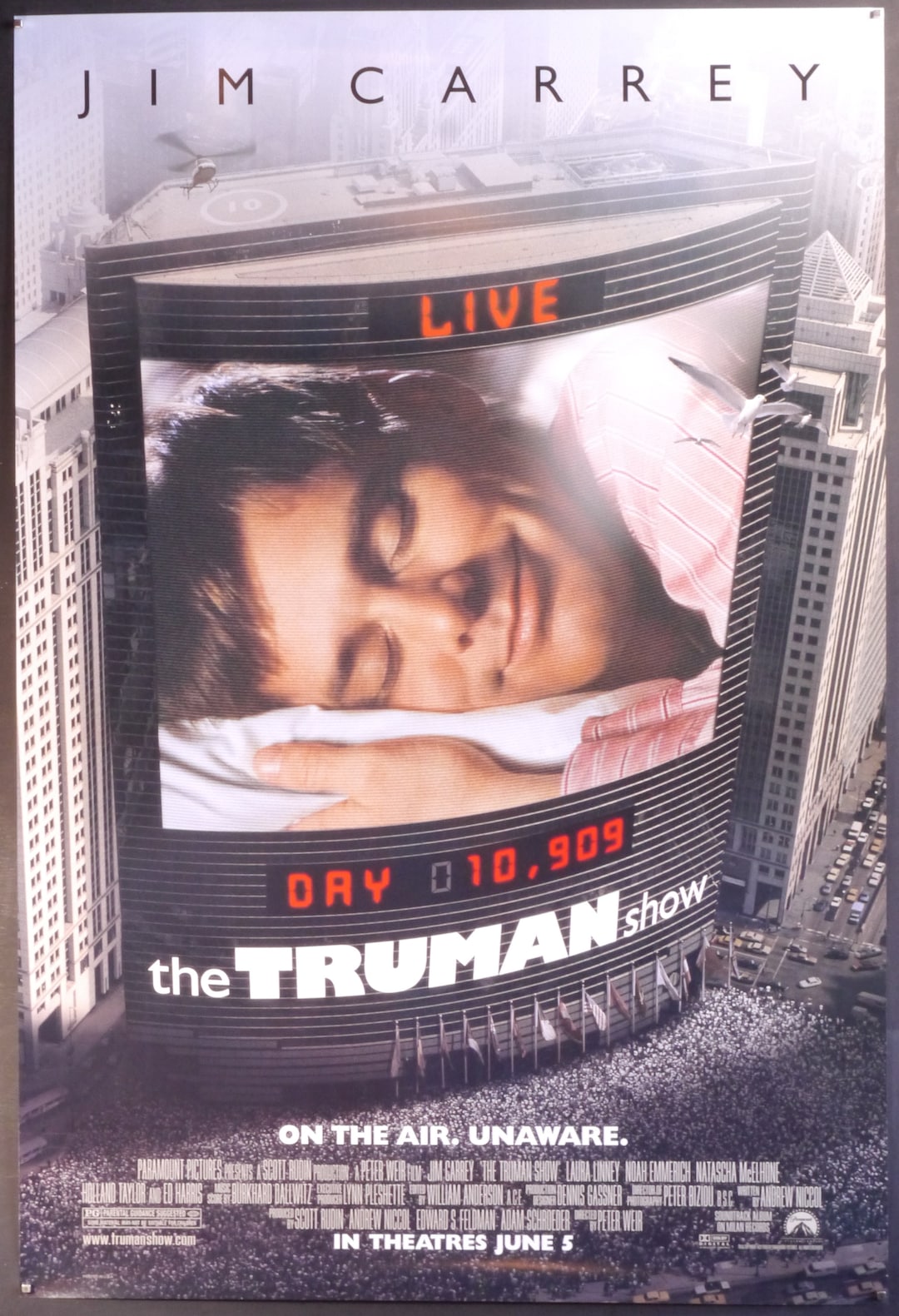 The Truman Show-an Original Vintage Movie Poster for Peter Weirs Life ...