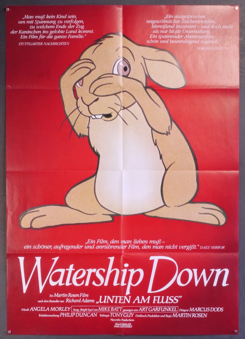Watership Down-an Original Vintage Movie Poster of Martin - Etsy