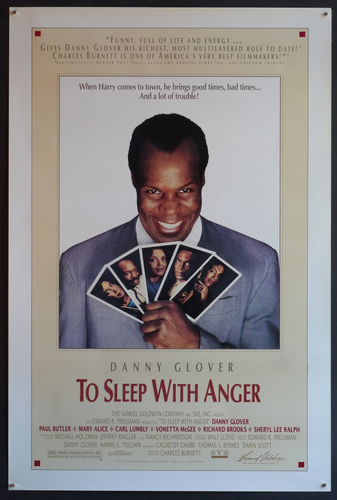 To Sleep With Anger-an Original Vintage Movie Poster for Charles ...