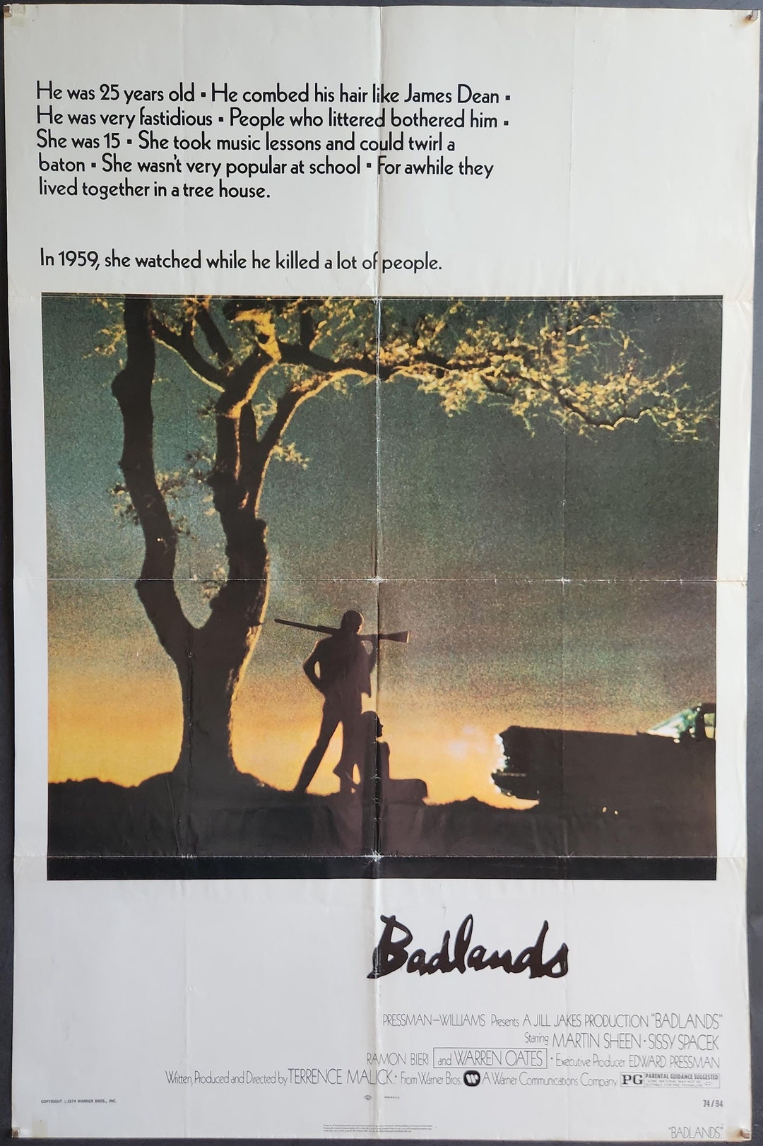 Badlands-an Original Vintage Movie Poster for Terrence Malicks Majestic ...