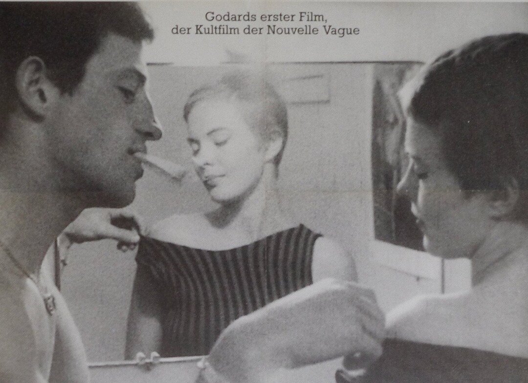 Breathless-a Rare Original Vintage Poster of Jean Luc Godards Bold, New ...