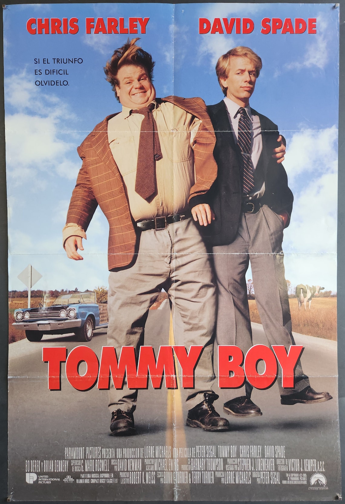 Tommy Boy-original Vintage Movie Poster of Peter Segal's - Etsy