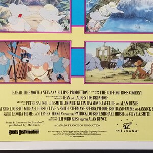 Babar: the Movie-original Vintage Movie Poster for Babar's Big Screen ...