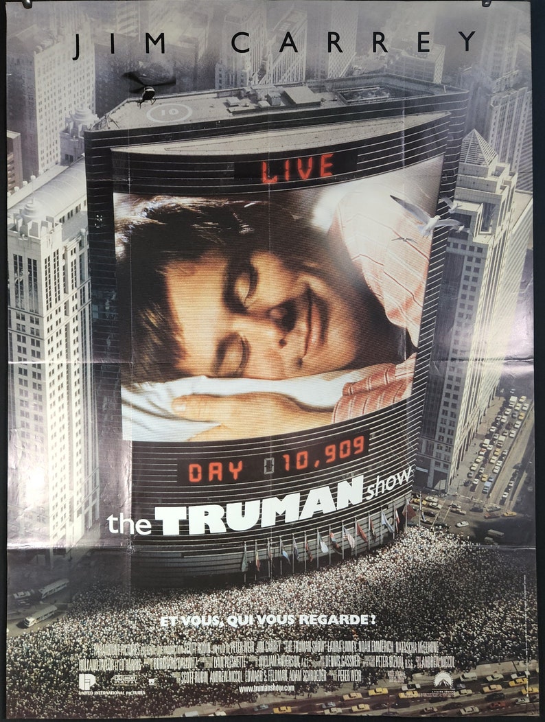 The Truman Show-original Vintage Movie Poster for Peter Weir's Comic ...