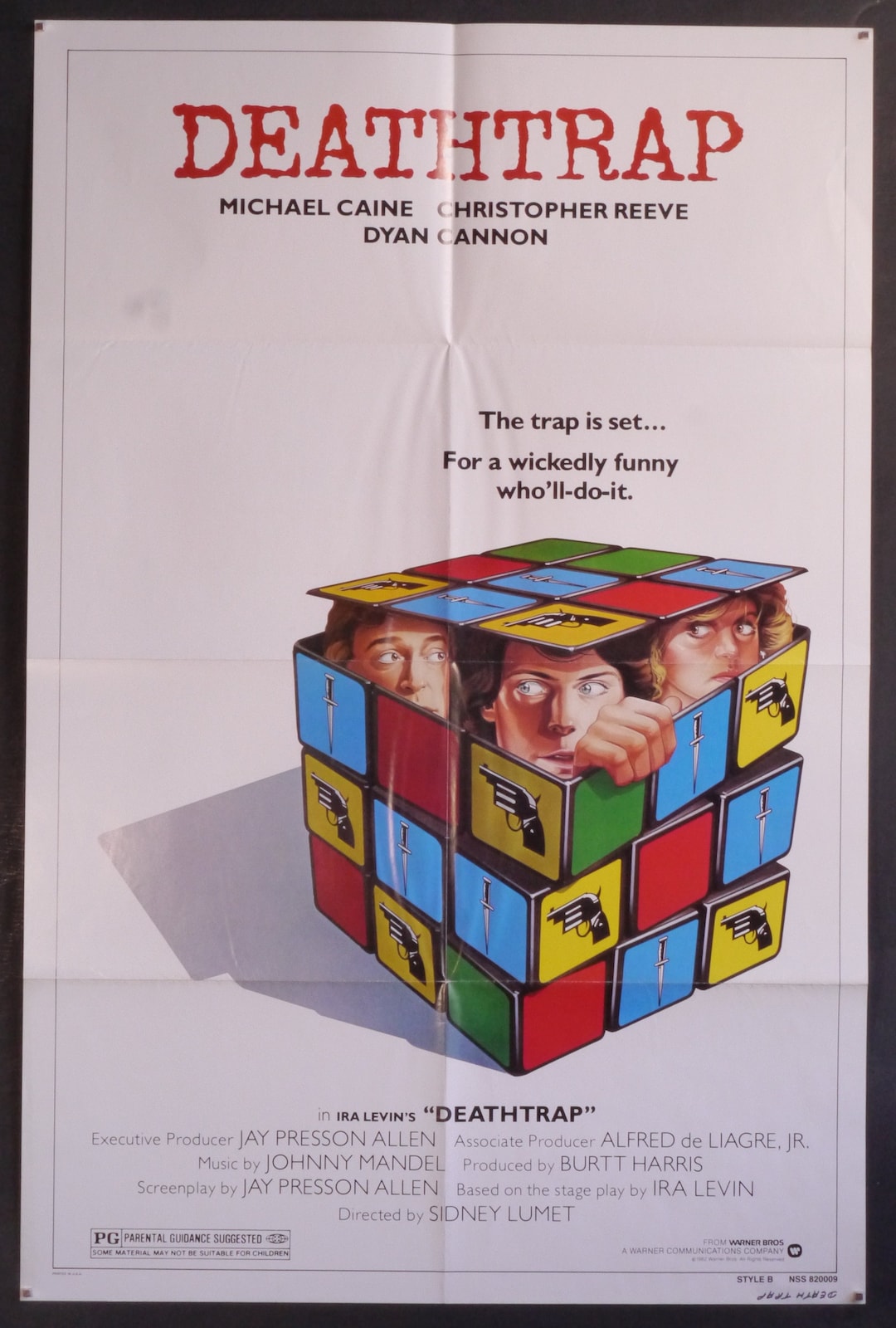 Deathtrap-an Original Vintage Movie Poster of Sidney Lumet's Who Done ...