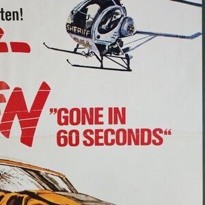 Gone in 60 Seconds-an Original Vintage Movie Poster for H.B. Halicki's ...