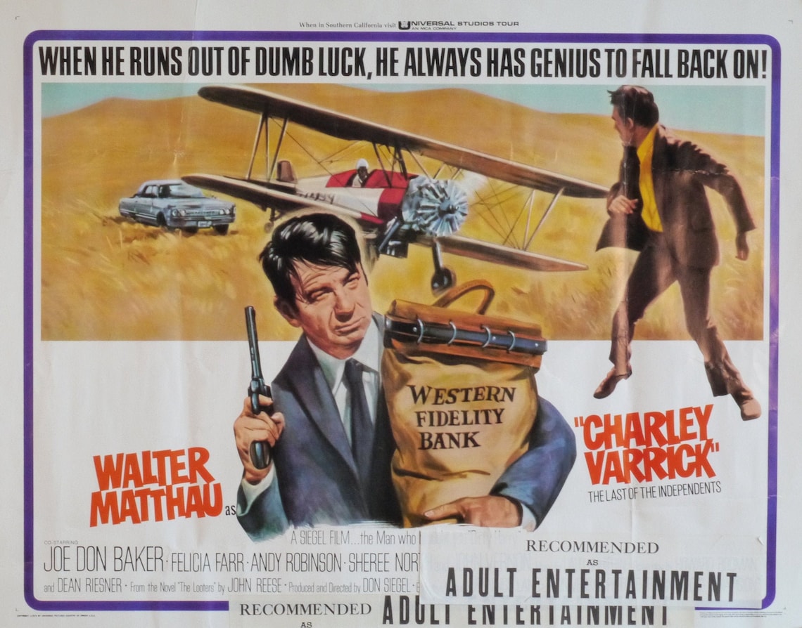 Charley Varrick-rare Original Vintage Movie Poster of Don - Etsy