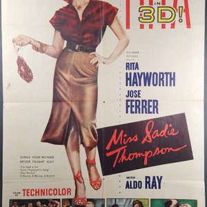 Miss Sadie Thompson-rare Original Vintage Movie Poster for W. Somerset ...