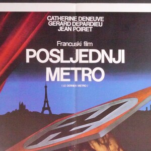 The Last Metro-original Vintage Movie Poster for François Truffaut's ...