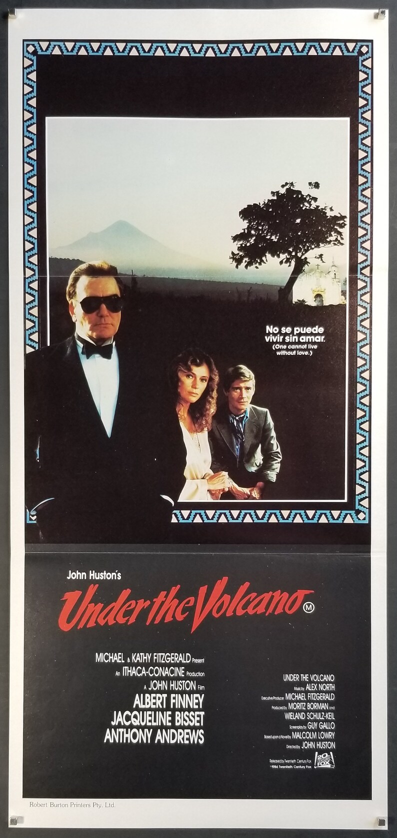 Under the Volcano-a Rare Original Vintage Movie Poster of John Hustons ...