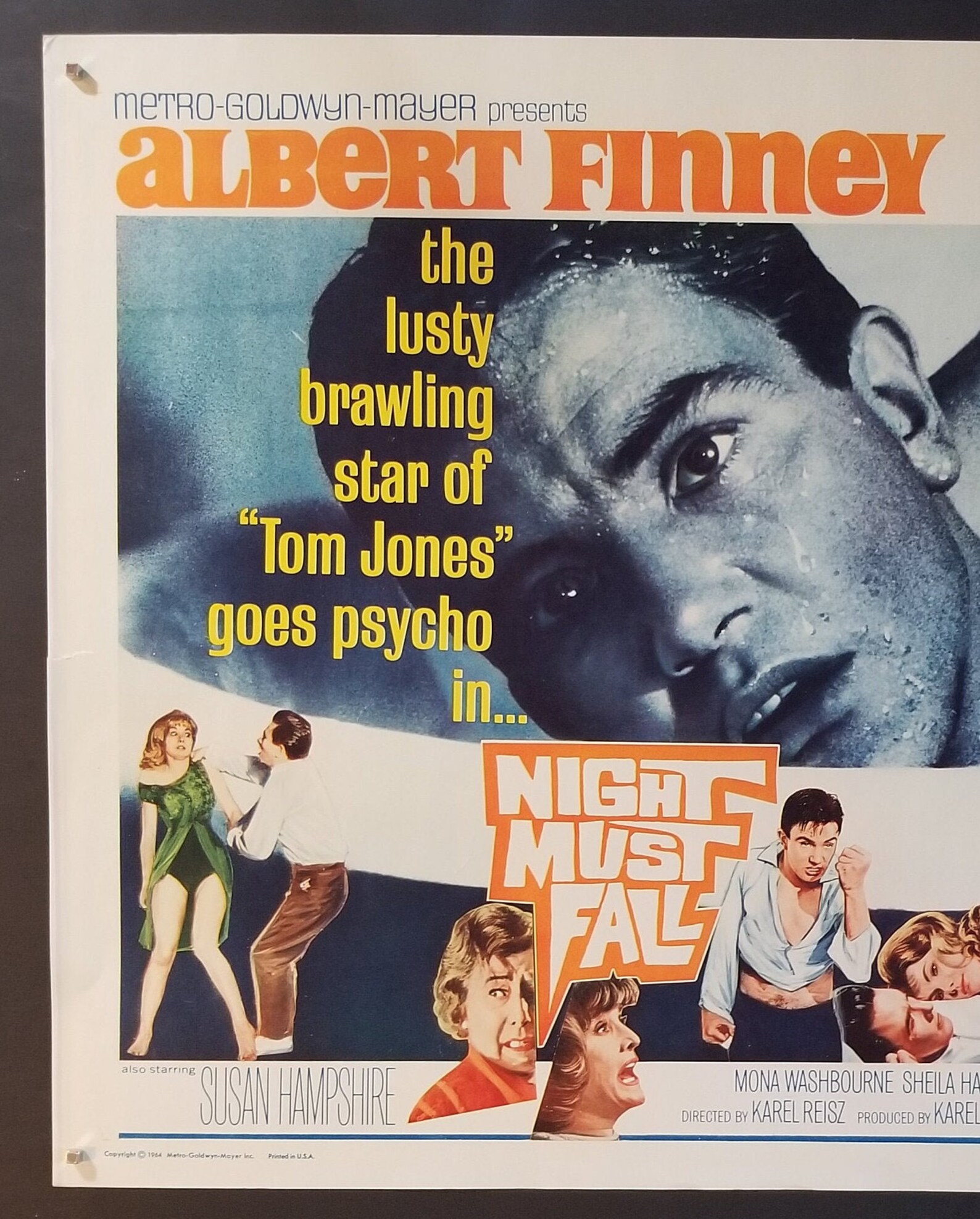 Night Must Fall-a Rare Original Vintage Movie Poster of the - Etsy