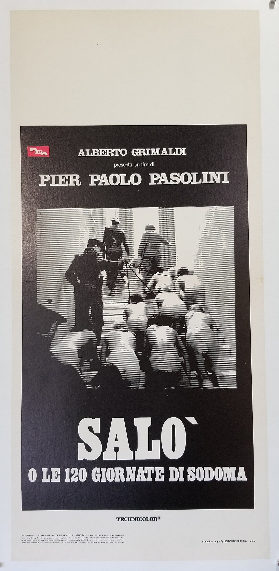 Salo, 120 Days of Sodom-a Rare Original Vintage Italian Movie Poster of ...