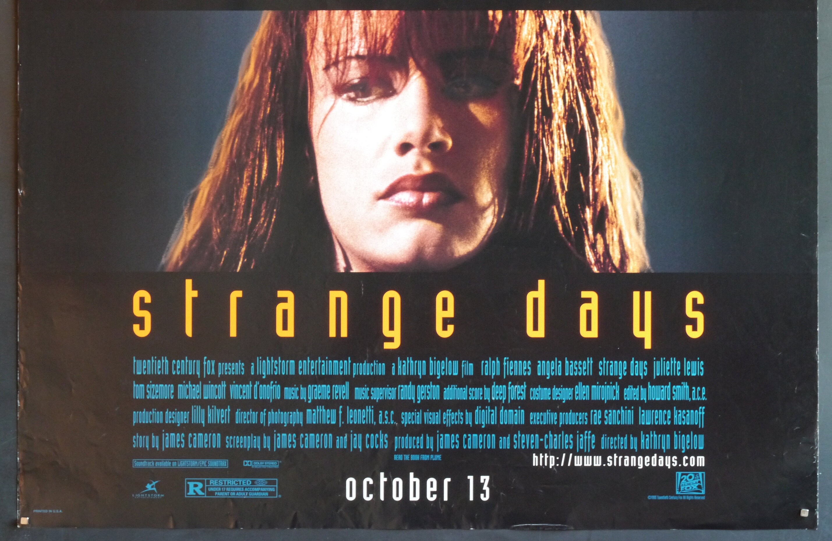 Strange Days-An Original Vintage Movie Poster of Kathryn | Etsy