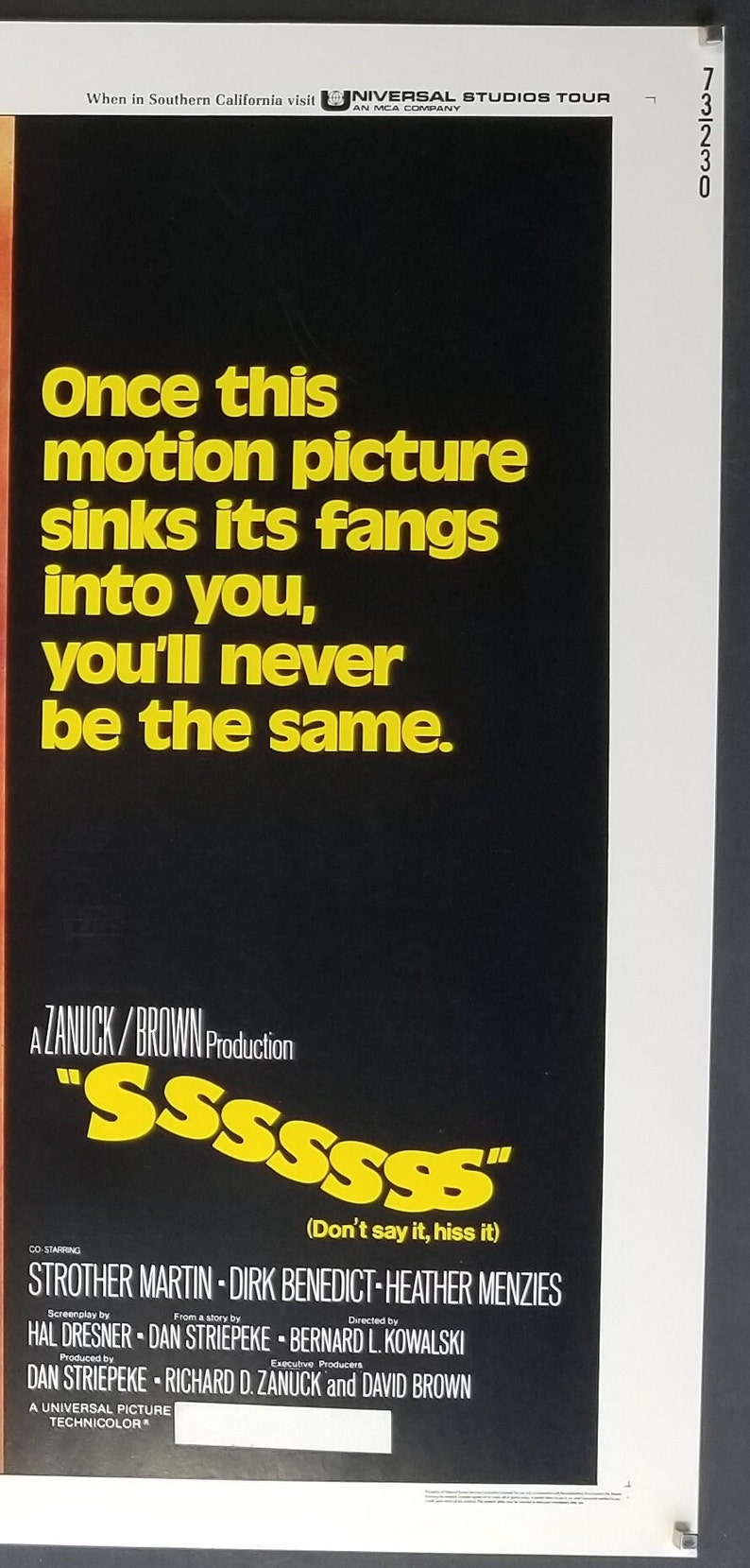 Sssssss/serpent-rare Original Vintage Movie Poster of the - Etsy