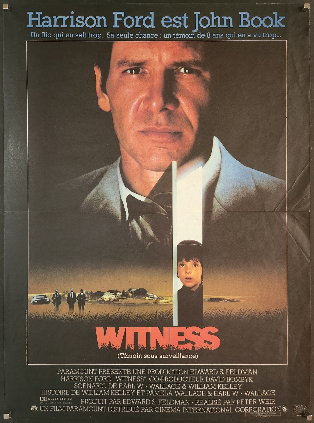 Witness-original Vintage Movie Poster for Peter Weir's Amish Crime ...