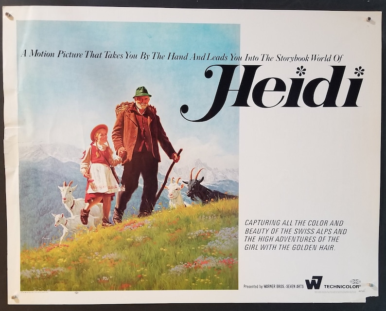Heidi-original Vintage Movie Poster of the Little Swiss Orphan From the ...
