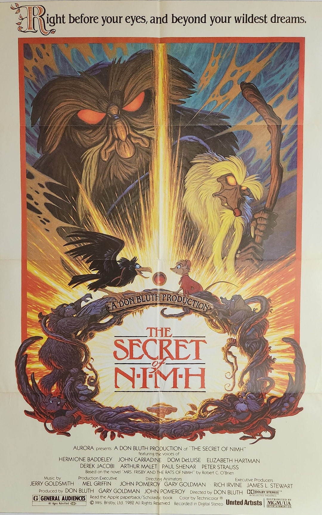 The Secret of Nimh-original Vintage Movie Poster for the Animated Epic ...