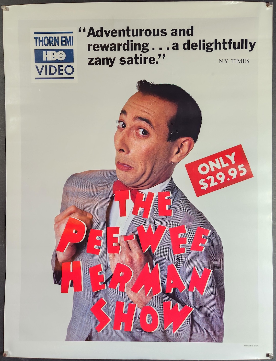 The Pee-wee Herman Show-a Rare Original Vintage Movie Poster for the ...