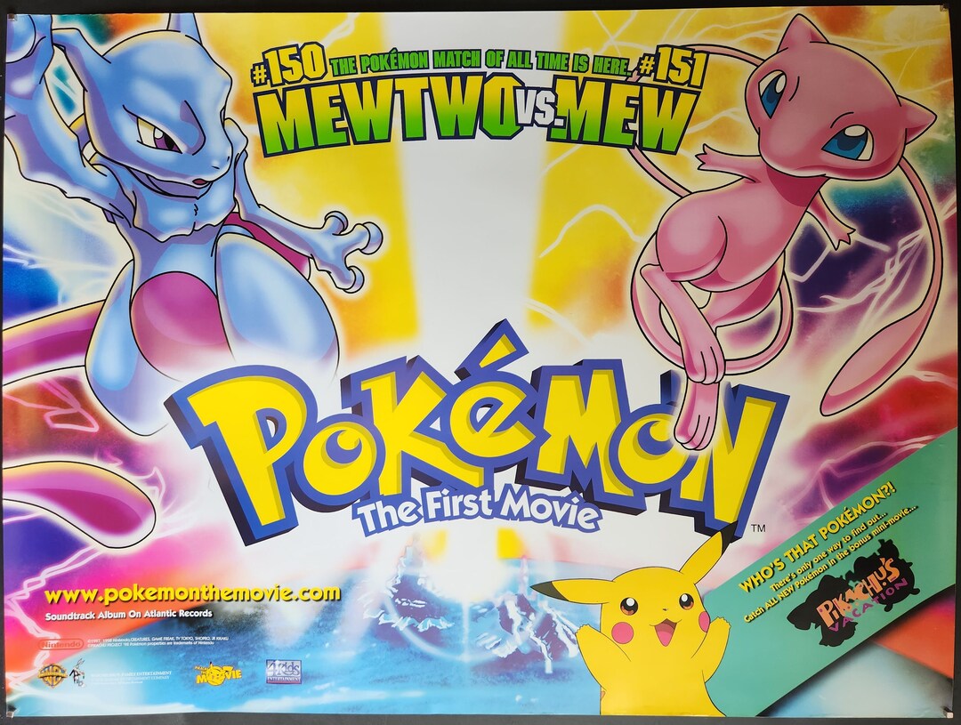 Pokemon: the First Movie-an Original Vintage Movie Poster of Satoshi ...