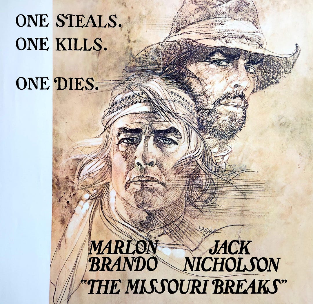 Missouri Breaks-an Original Vintage Movie Poster of Arthur Penns Big ...