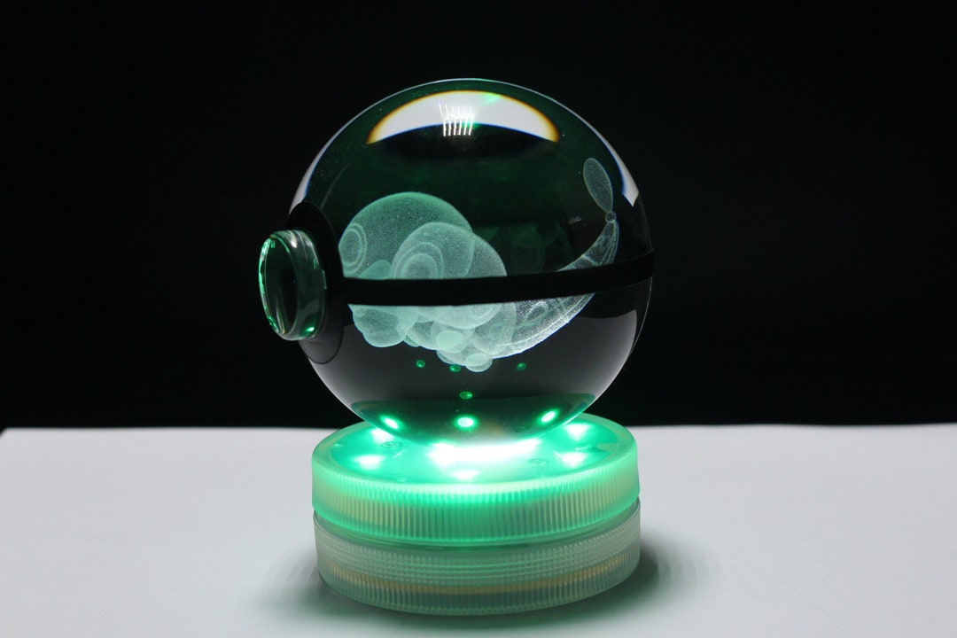 Caterpie Large Crystal Pokeball Laser Engraving - Etsy