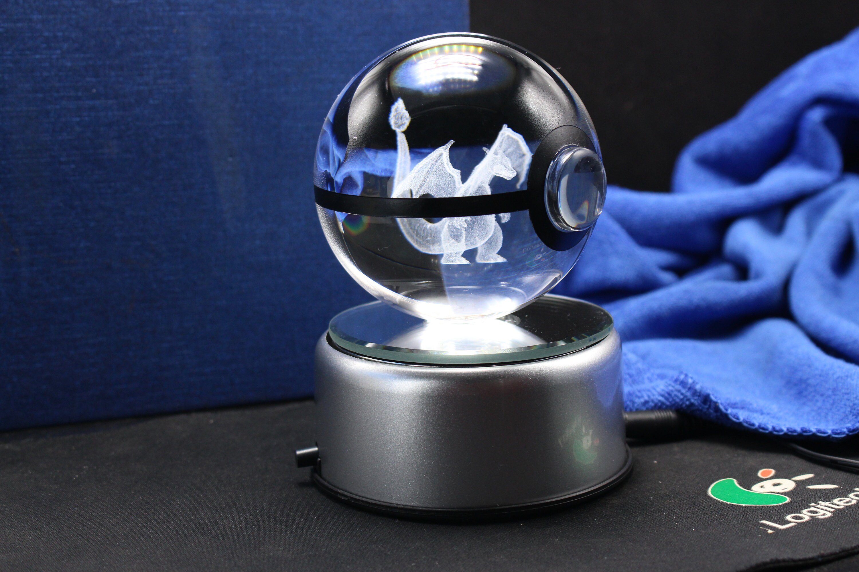 Charizard Large Crystal Pokeball Laser Engraving 2 Styles - Etsy Australia