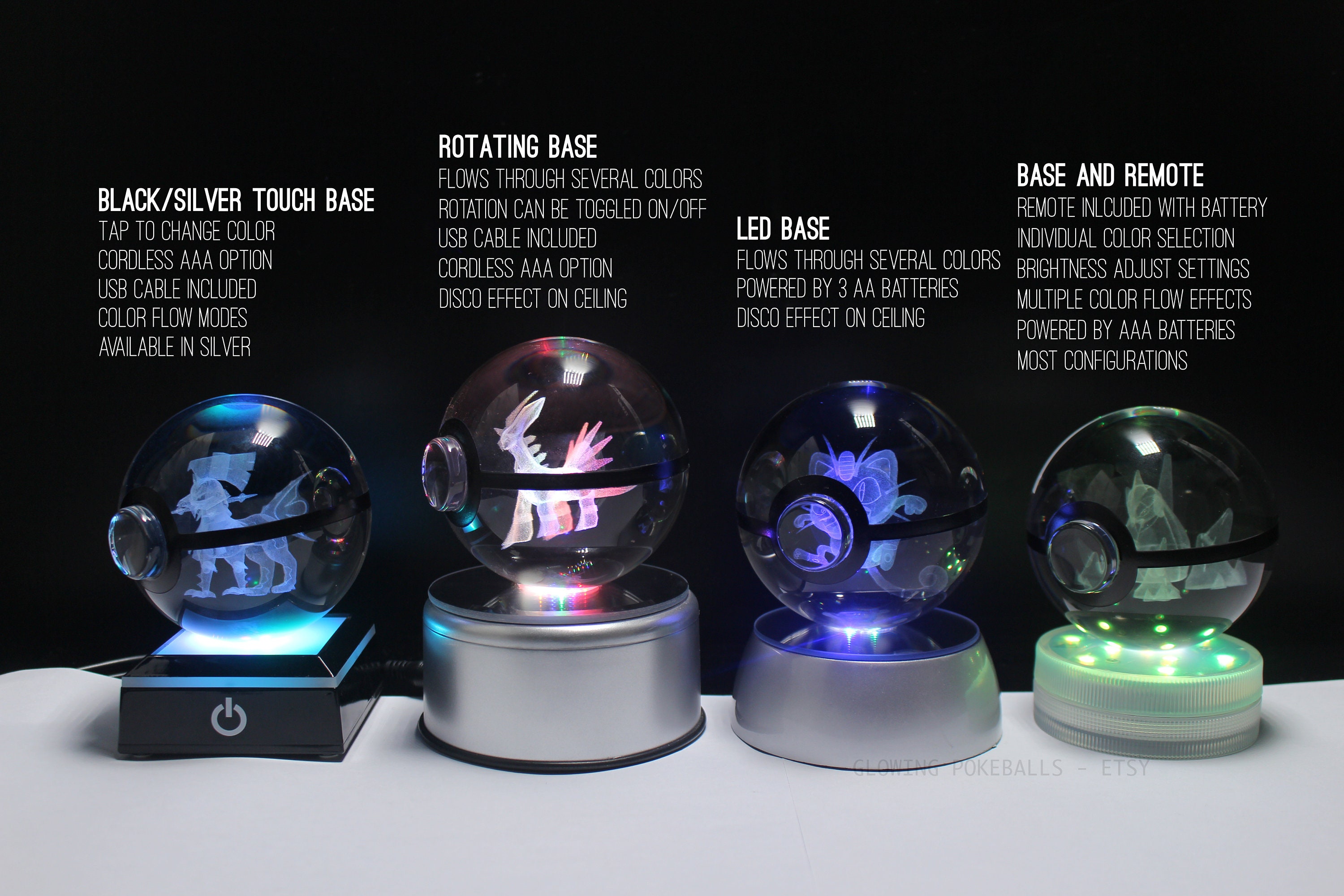 Charizard Large Crystal Pokeball Laser Engraving 2 Styles | Etsy Australia