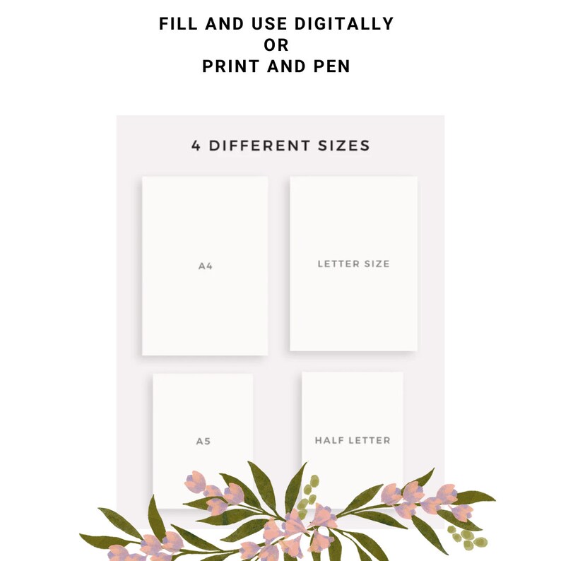 Subscription Tracker | Digital Download Printable & Fillable Checklist ...