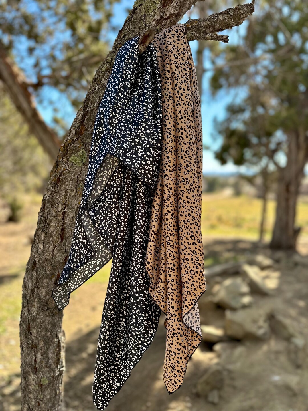 Leopard Wild Rags // Black / White / Animal Print // Charmeuse Satin ...