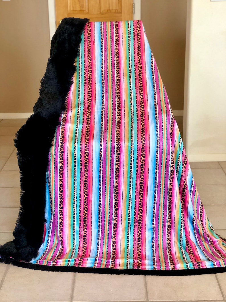 Sassy Serape & Leopard Blanket - Etsy