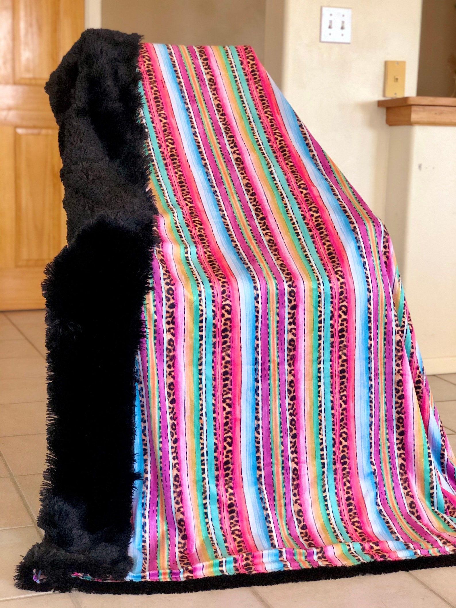 Sassy Serape & Leopard Blanket - Etsy